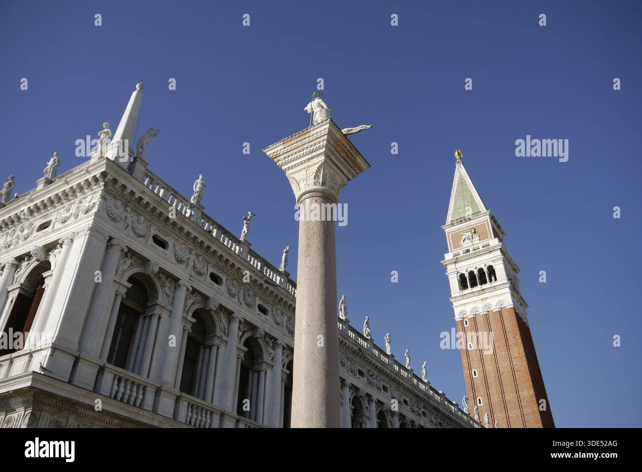 St Mark's Campanile. Imposing 16th-century square cathedral tower with ...