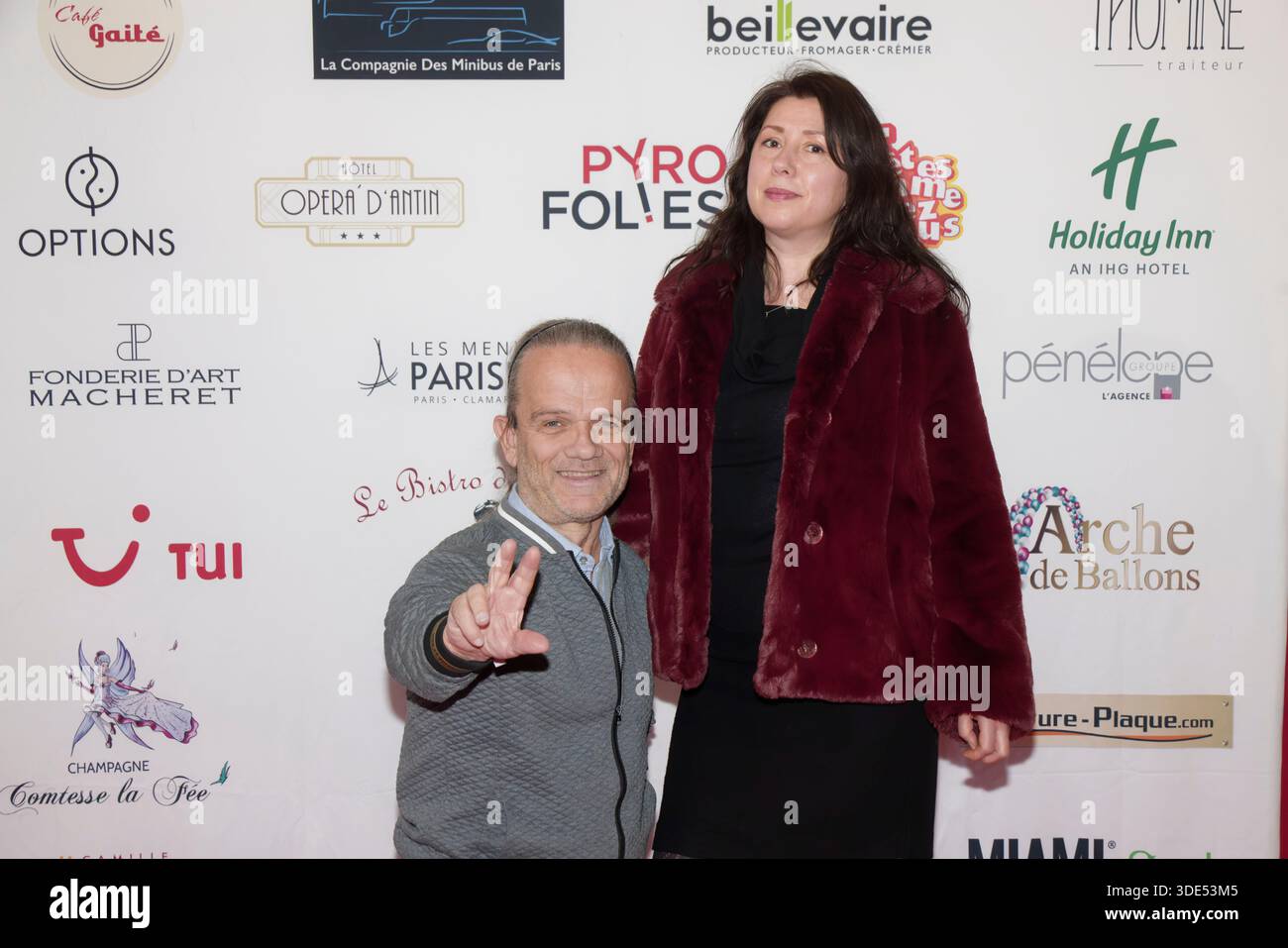 Paris, France. 4th Jan, 2026. André Bouchet and Elena Stan attend the ...