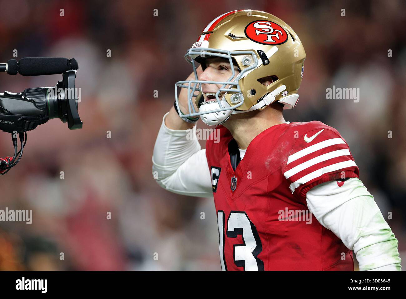 San Francisco 49ers quarterback Brock Purdy celebrates his second ...