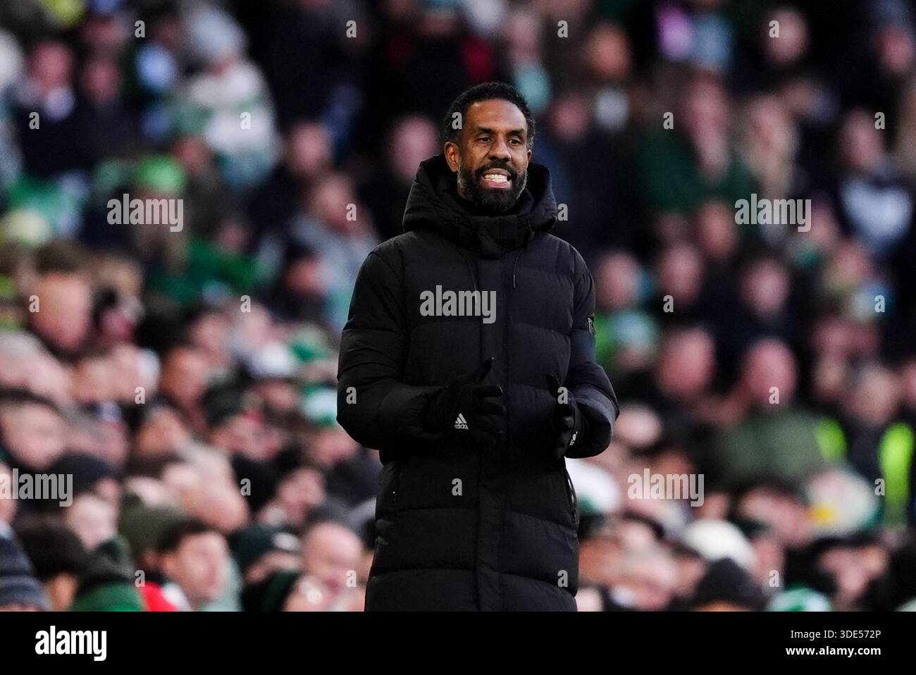 Celtic manager Wilfried Nancy during the William Hill Premiership match ...