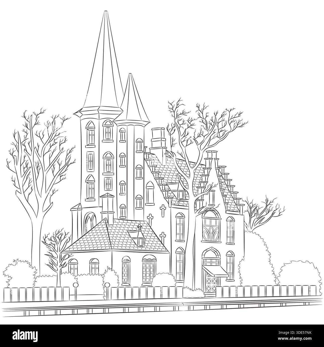 Engraving historic drawing Stock Vector Images - Alamy