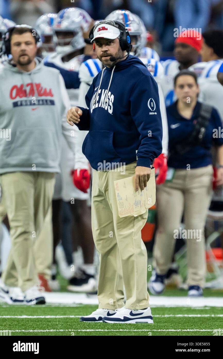 NEW ORLEANS, LA - JANUARY 01: Head Coach Pete Golding of the Ole Miss ...