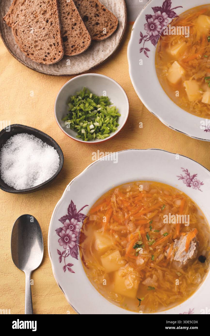 This image released by Voracious shows a sauerkraut soup recipe from ...