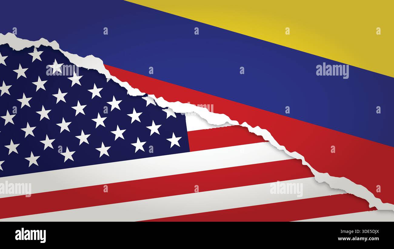 Illustration Vector Featuring USA and Colombia Identity Stock Vector ...