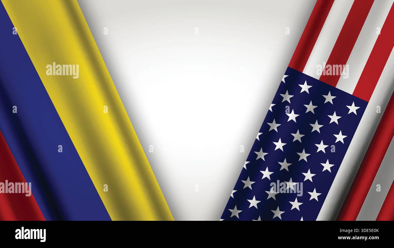 Illustration Vector Featuring USA and Colombia Identity Stock Vector ...