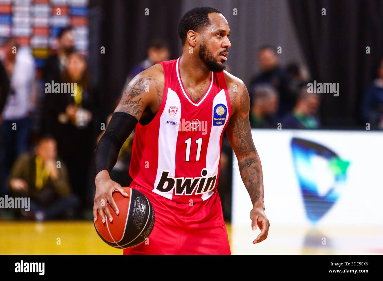 January 4, 2026, Thessaloniki, Greece: Olympiacos' player Monte Morris ...