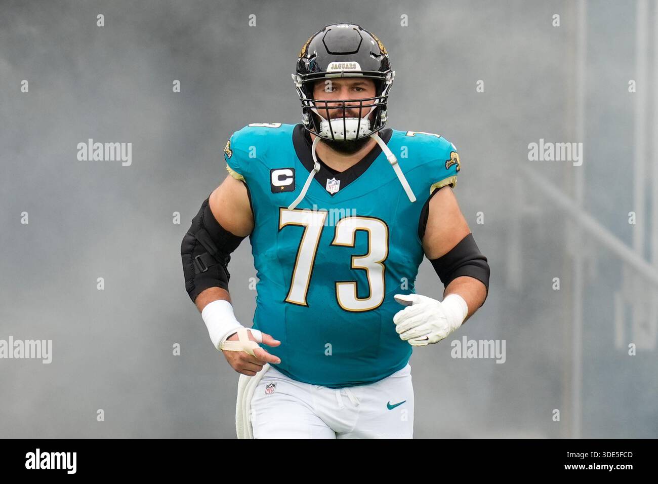 Jacksonville Jaguars center Robert Hainsey (73) takes the field during ...