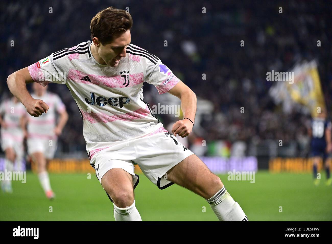 Juventus' Federico Chiesa celebrates after scoring their side's first ...