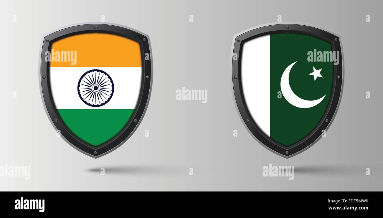 National Design Featuring India and Pakistan Identity Stock Vector ...