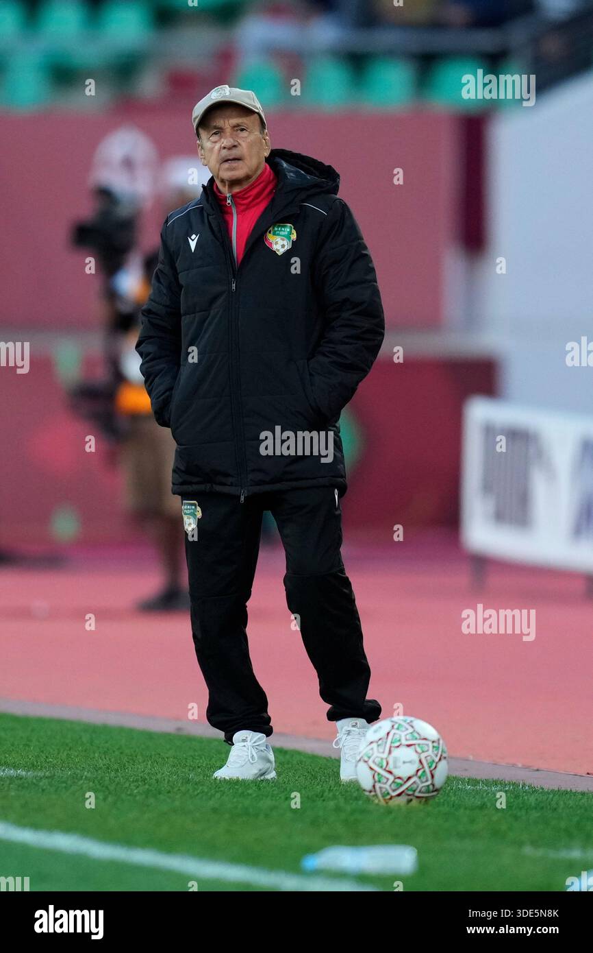 Benin's head coach Gernot Rohr watches his players during the Africa ...