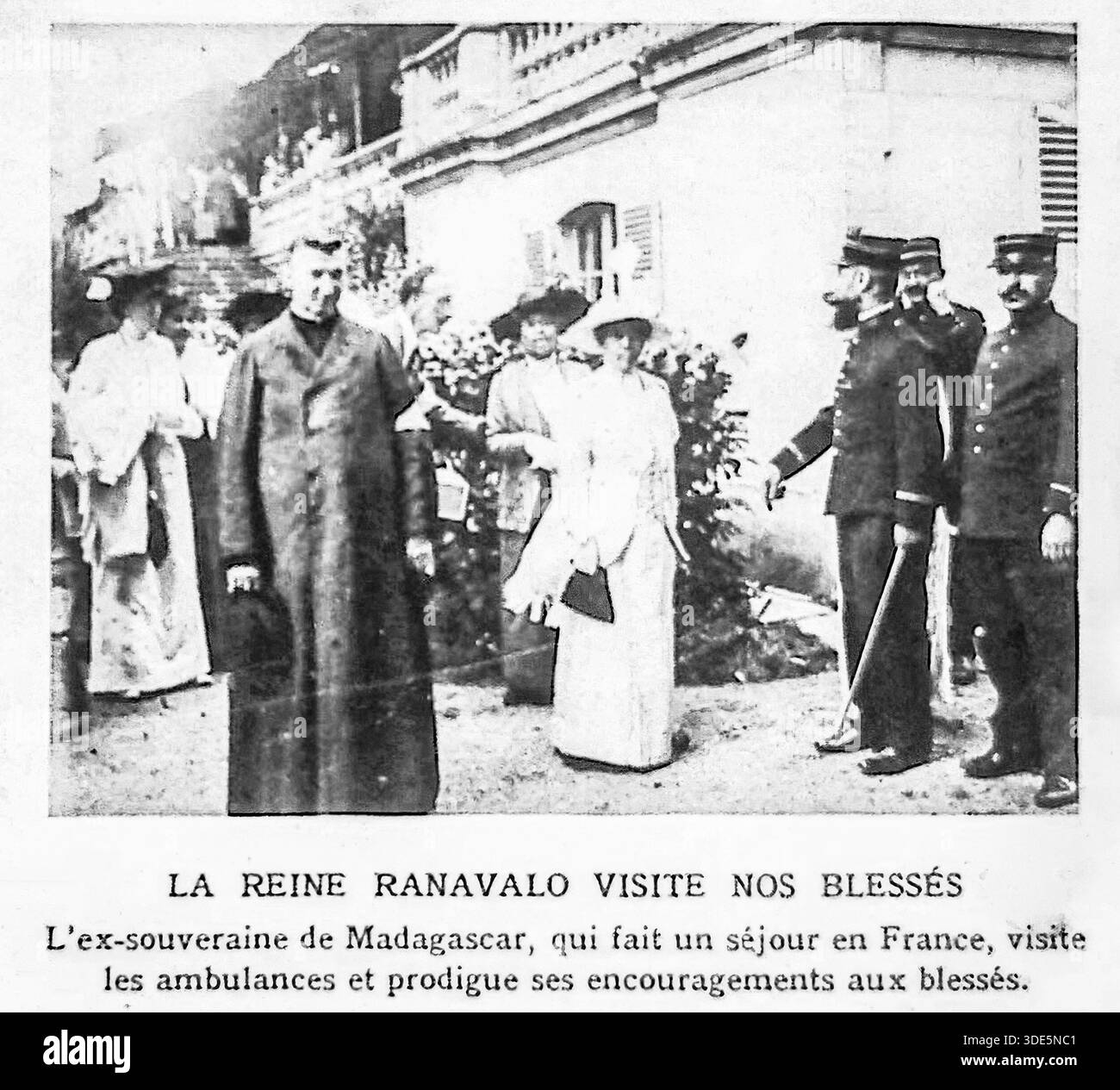 This archival 1914 photograph from Le Miroir depicts Ranavalona III ...