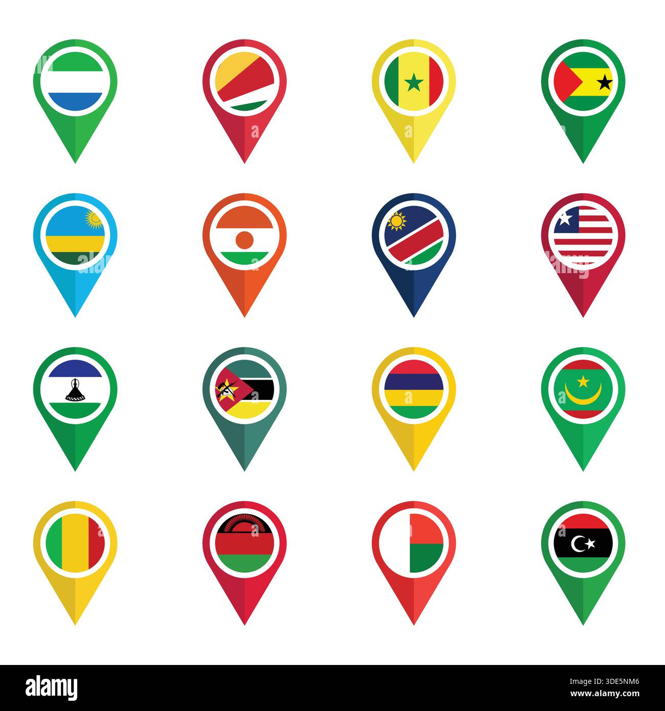 Set sierra leone flags hi-res stock photography and images - Alamy