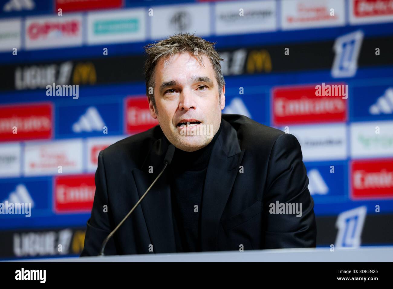 Michael GERLINGER during the press conference presented by Olympique ...