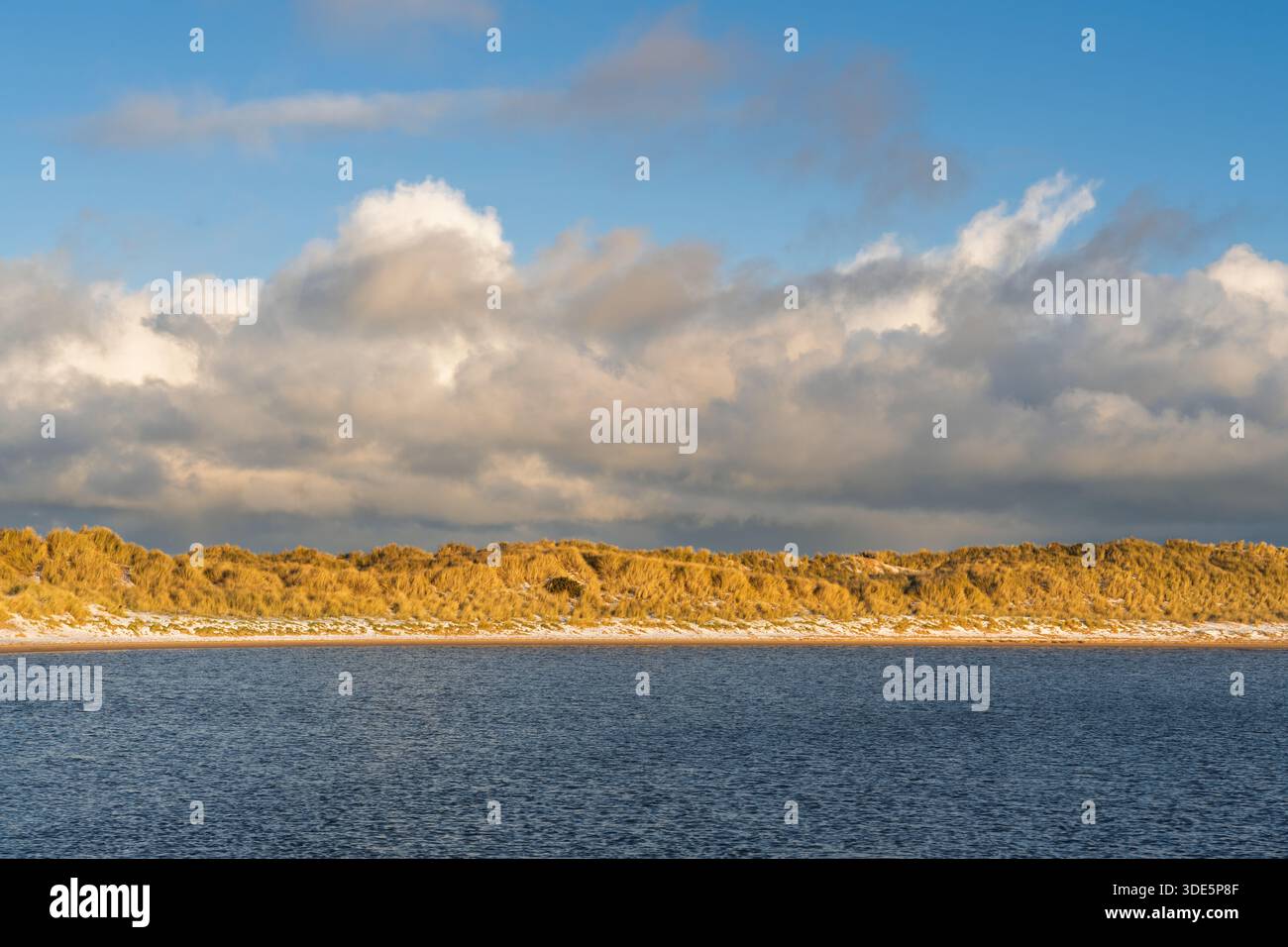 Snow clouds gather over Lossiemouth on the Moray Coast. Snow has fallen ...