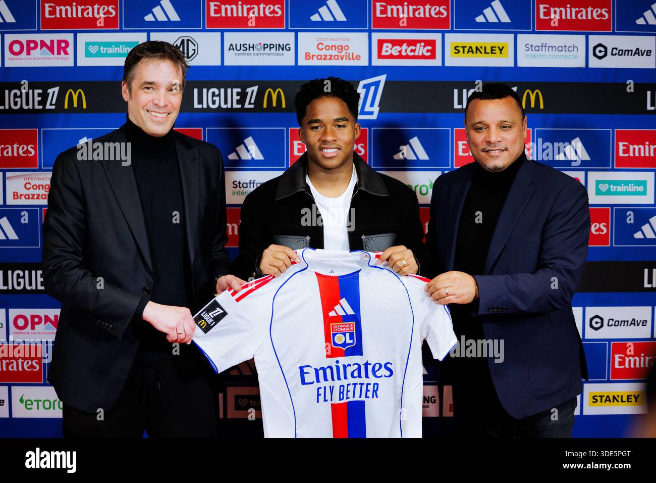 Endrick (Olympique Lyonnais 9) Michael GERLINGER and Mathieu LOUIS-JEAN ...