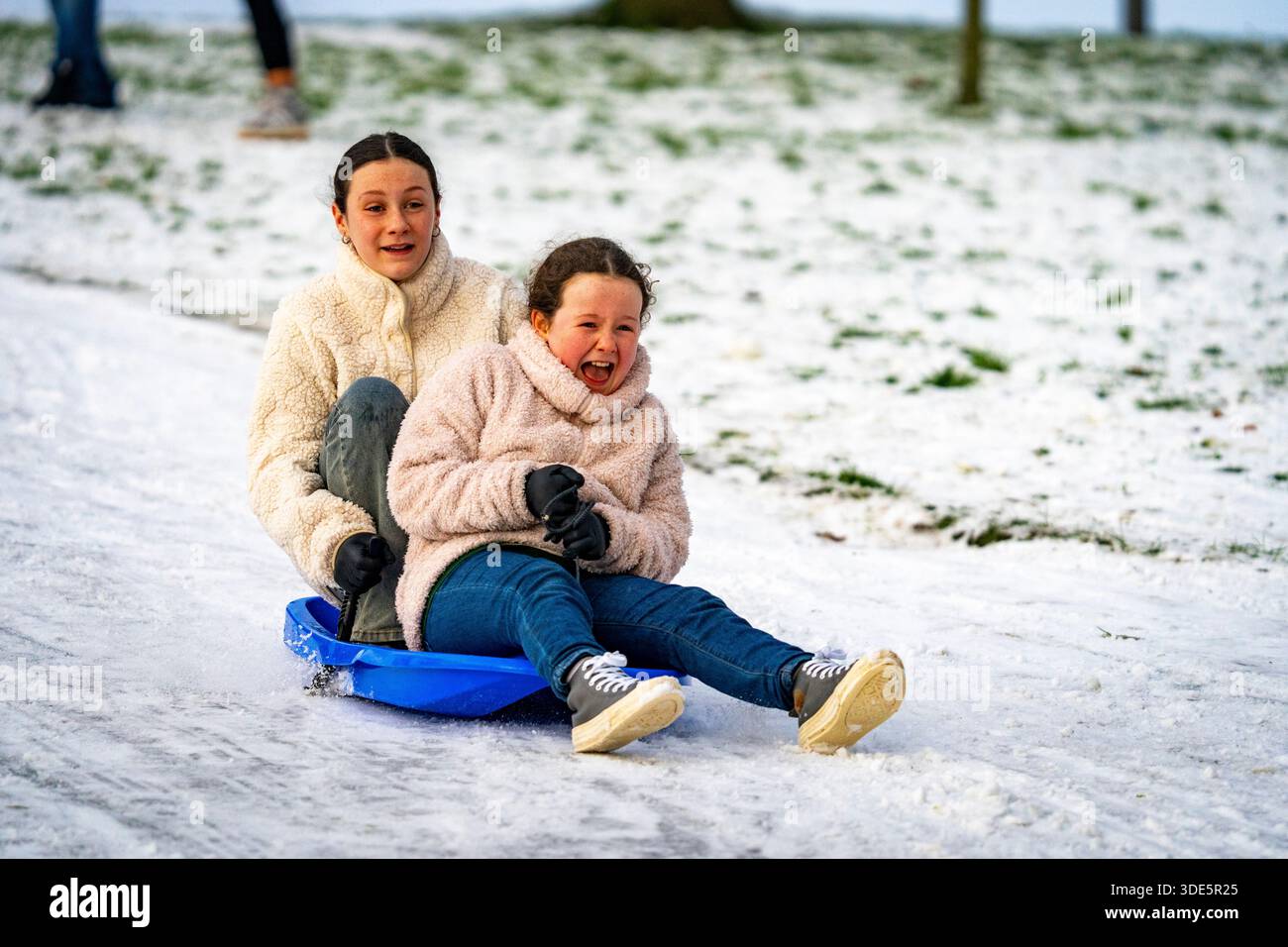 Derry, Northern Ireland. 6 January 2026. Families and children use ...
