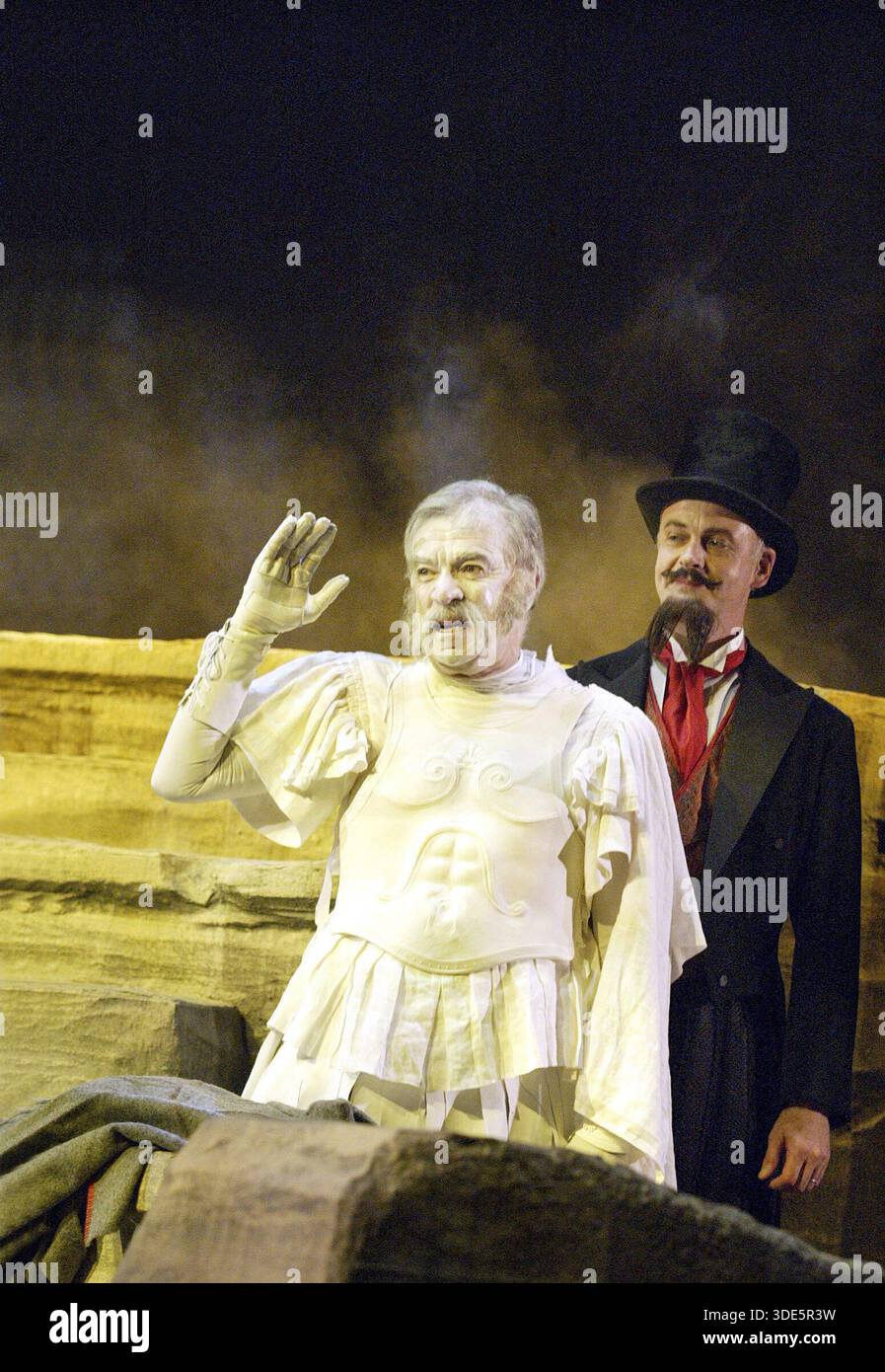 l-r: James Laurenson (Statue), William Chubb (Devil) in MAN AND ...