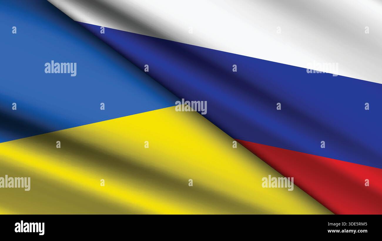 Illustration Vector Featuring Russia and Ukraine Identity Stock Vector ...