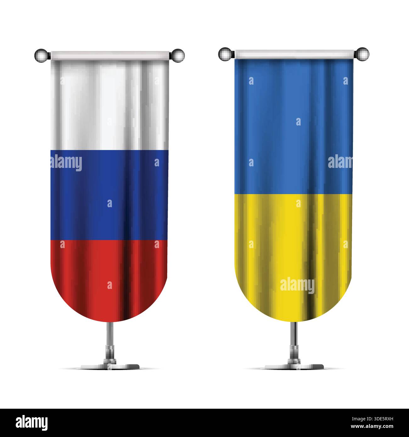 Illustration Vector Featuring Russia and Ukraine Identity Stock Vector ...