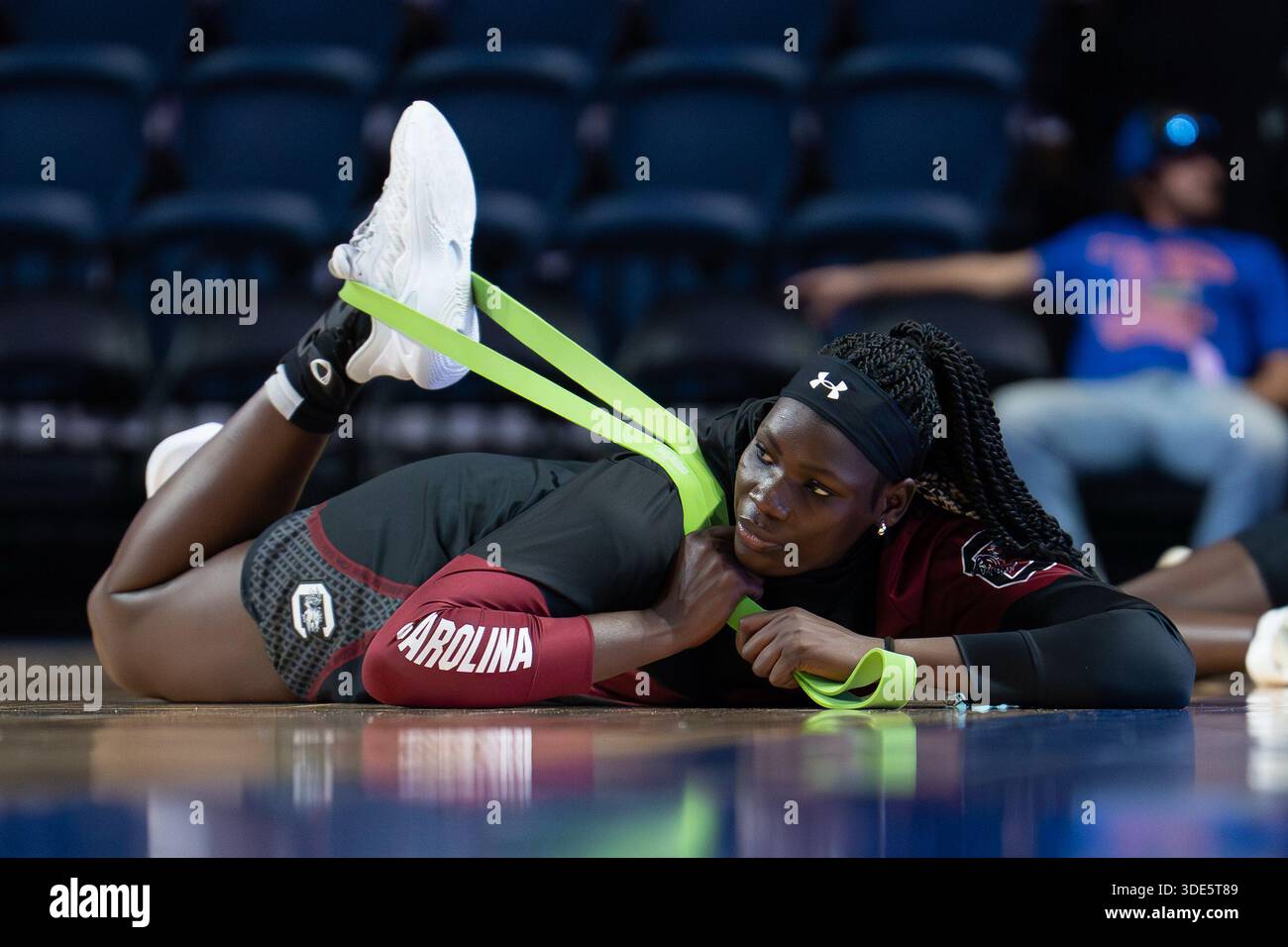 South Carolina center Madina Okot warming up to go against Florida ...