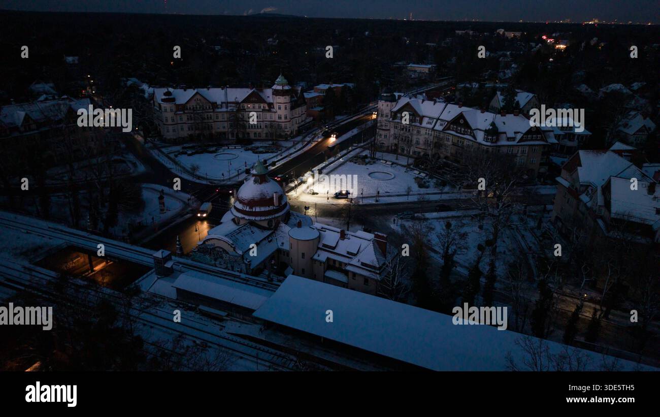 Drohnenansicht vom Mexikoplatz in Berlin Zehlendorf am 5. Januar 2026 ...