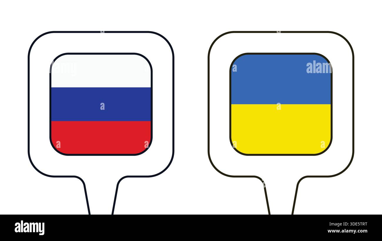 Illustration Vector Featuring Russia and Ukraine Identity Stock Vector ...