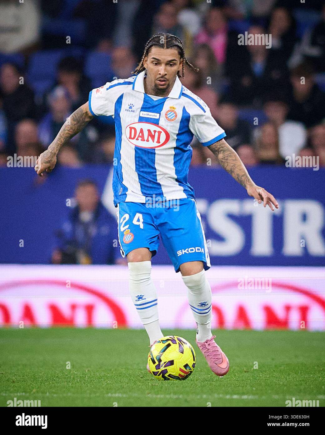 RCD Espanyol's Tyrhys Dolan during La Liga match. December 7, 2025 ...