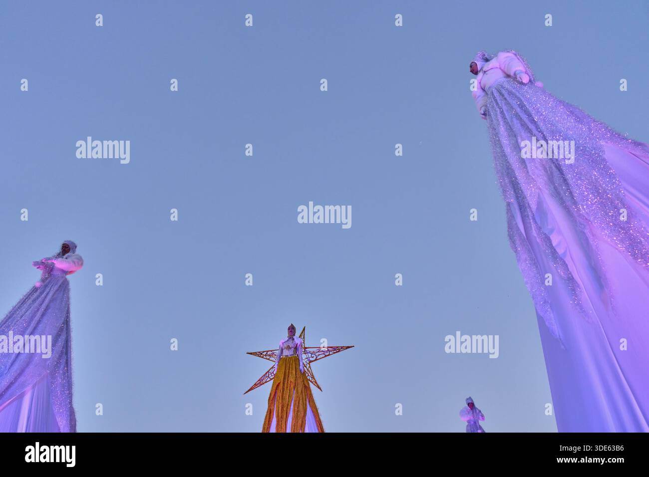 Dancers perform during the traditional "Cabalgata de Reyes" parade in ...