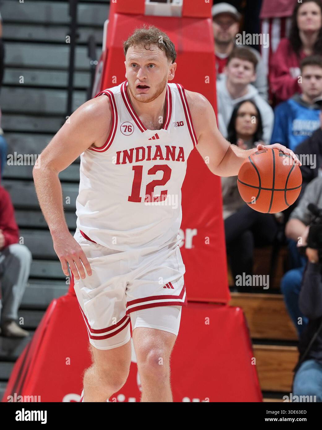 BLOOMINGTON, IN - JANUARY 04: Indiana Hoosiers forward Tucker DeVries ...