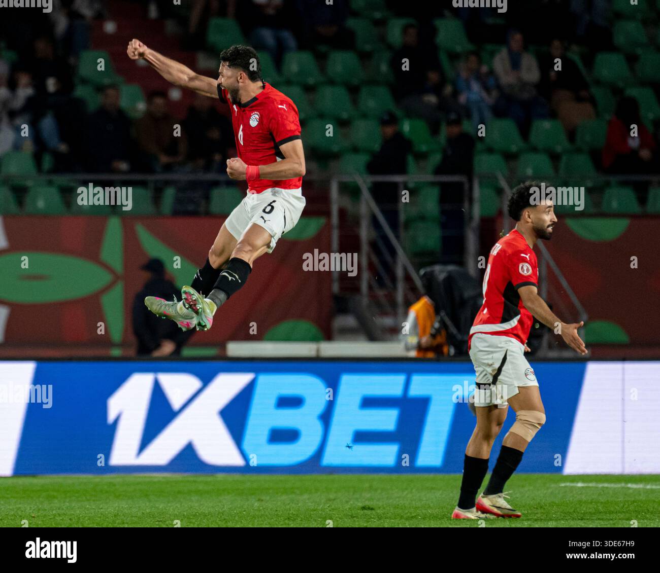 Yasser Ibrahim of Egypt celebrates scoring a goal during the Africa Cup ...