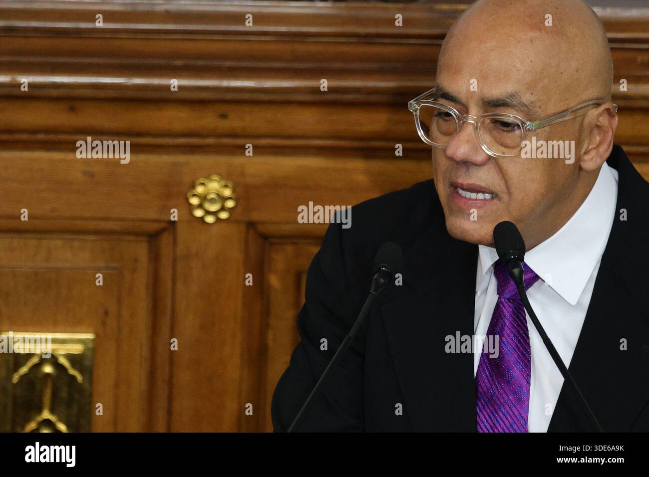 05 January 2026, Venezuela, Caracas: Jorge Rodriguez, head of ...