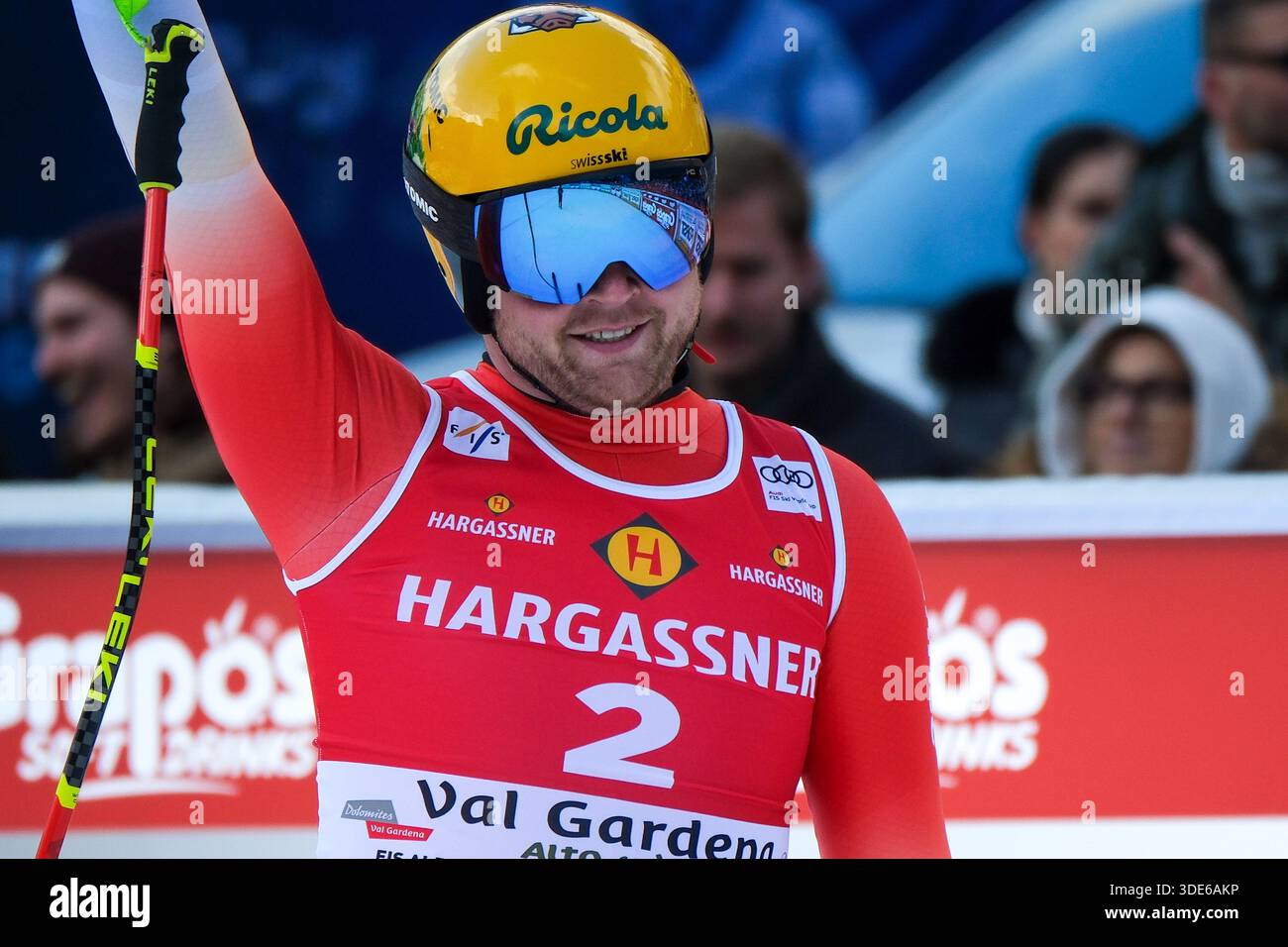 Niels Hintermann from Switzerland is in action during AUDI FIS Ski ...