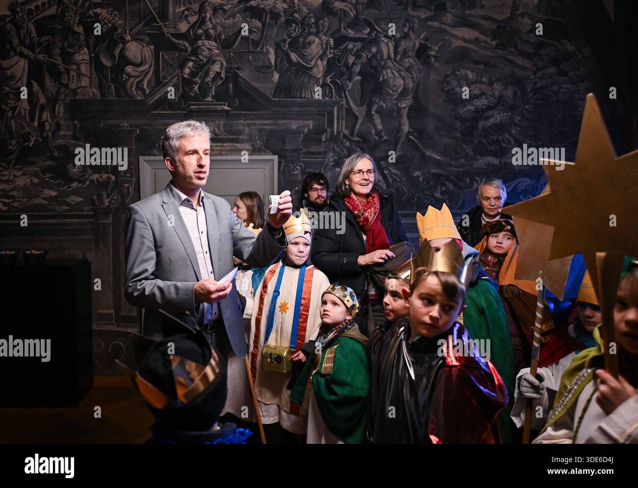 Tuebingen 05.01.2026 Oberbuergermeister Boris Palmer li empfaengt die ...