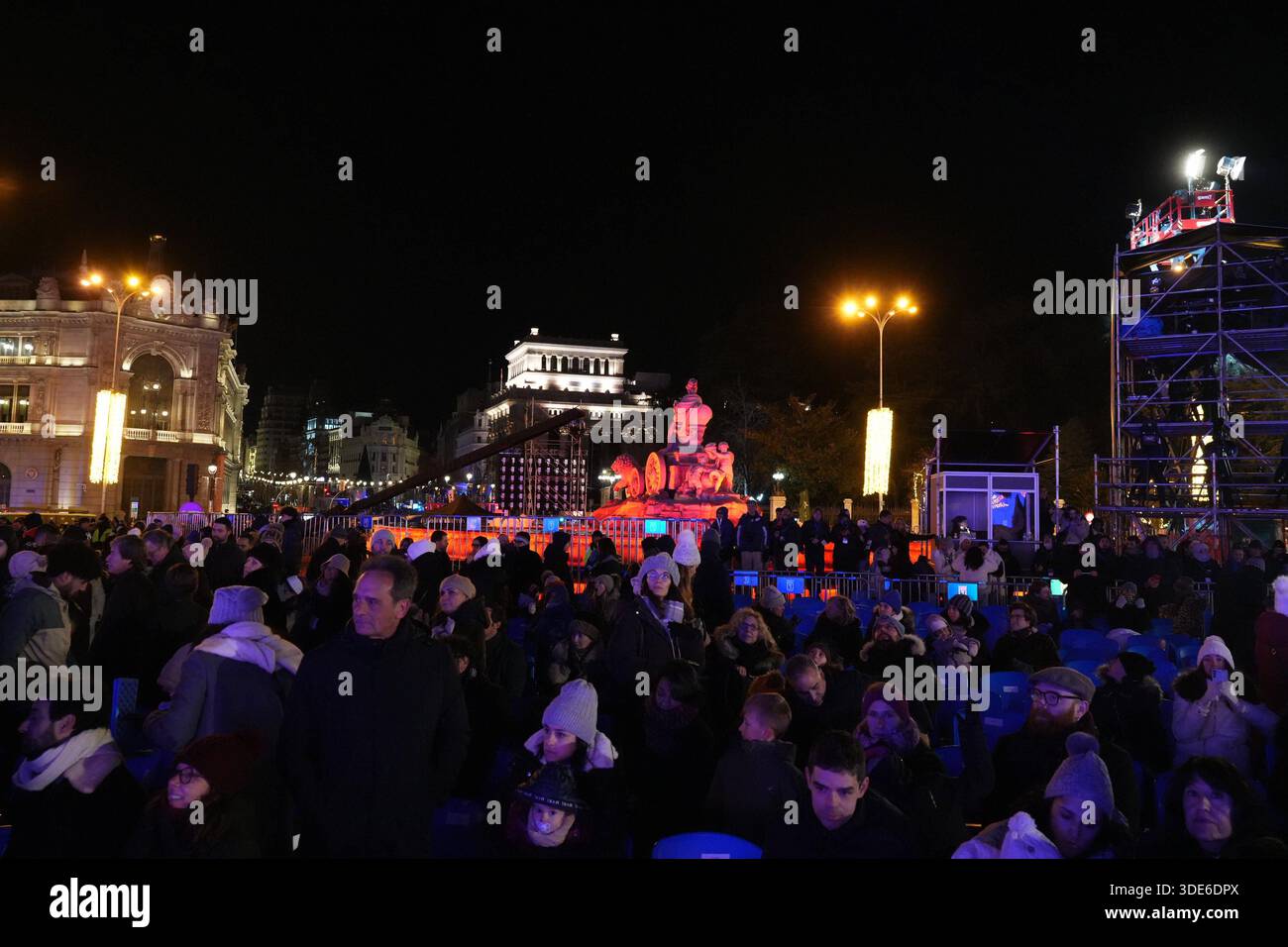 during the traditional "Cabalgata de Reyes" parade in Madrid, Spain ...