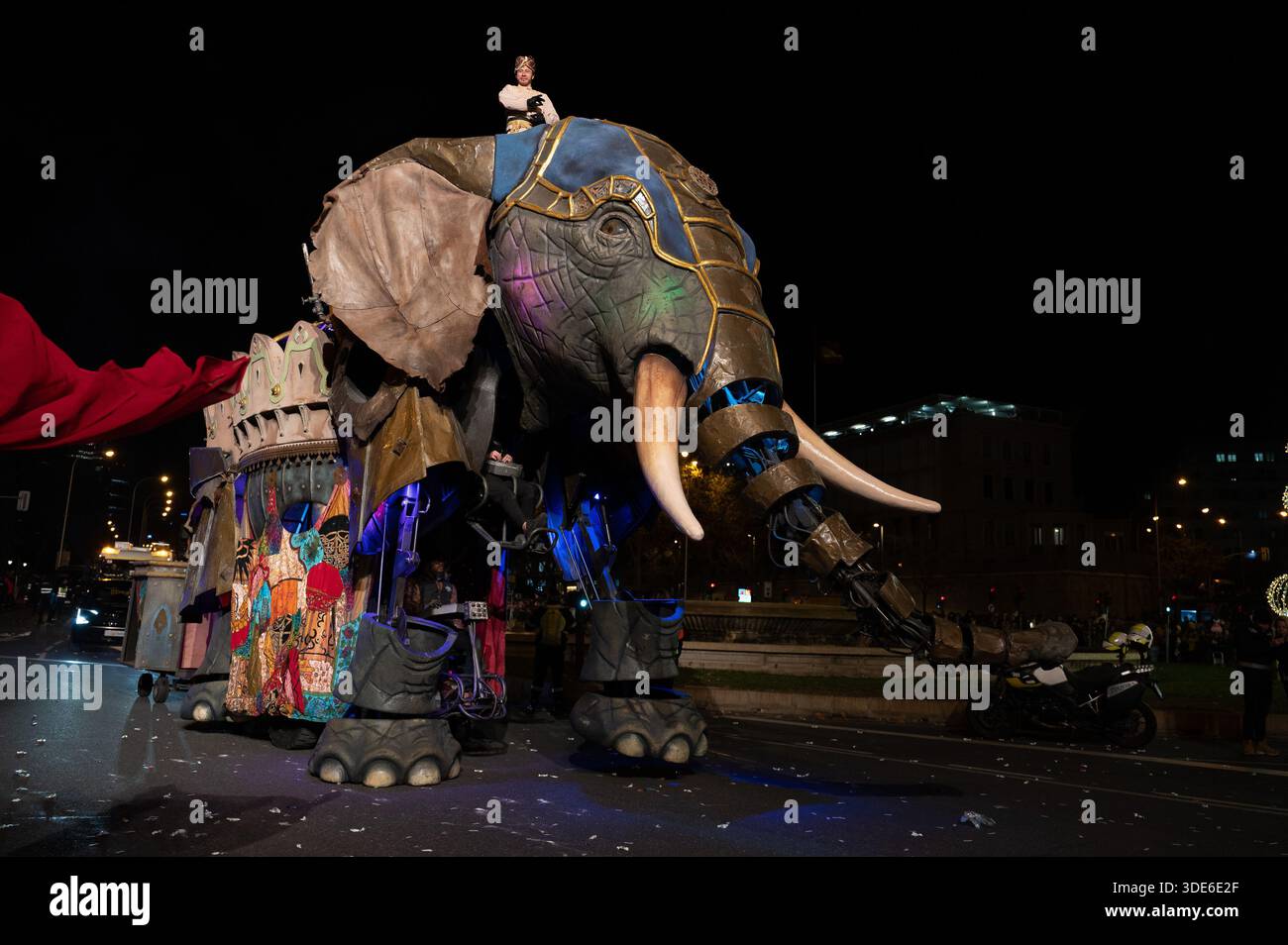 Participants in costumes during the Three Kings Parade on Paseo de la ...