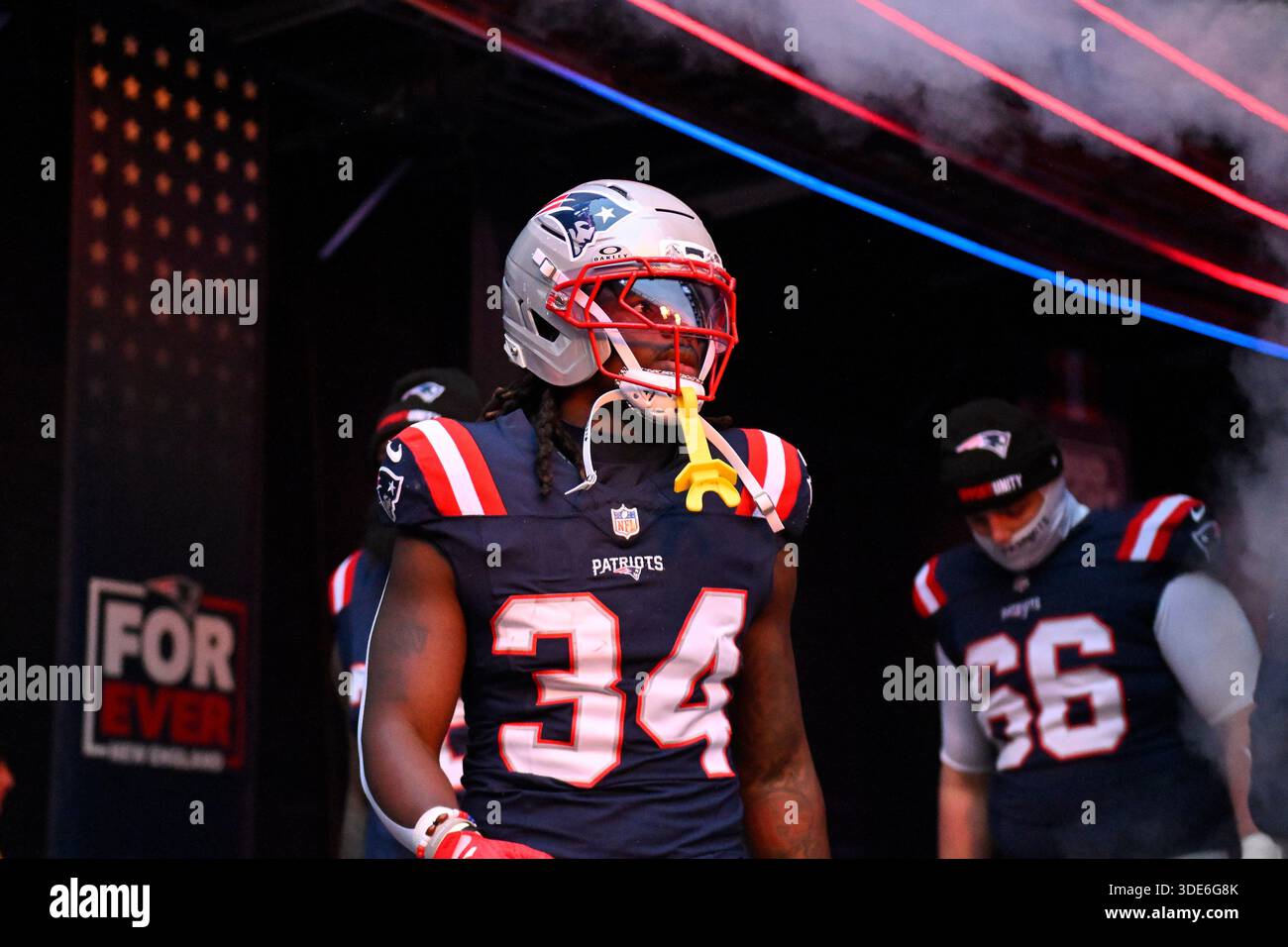 Jan 4, 2026; Foxboro, Massachusetts, USA; New England Patriots running ...