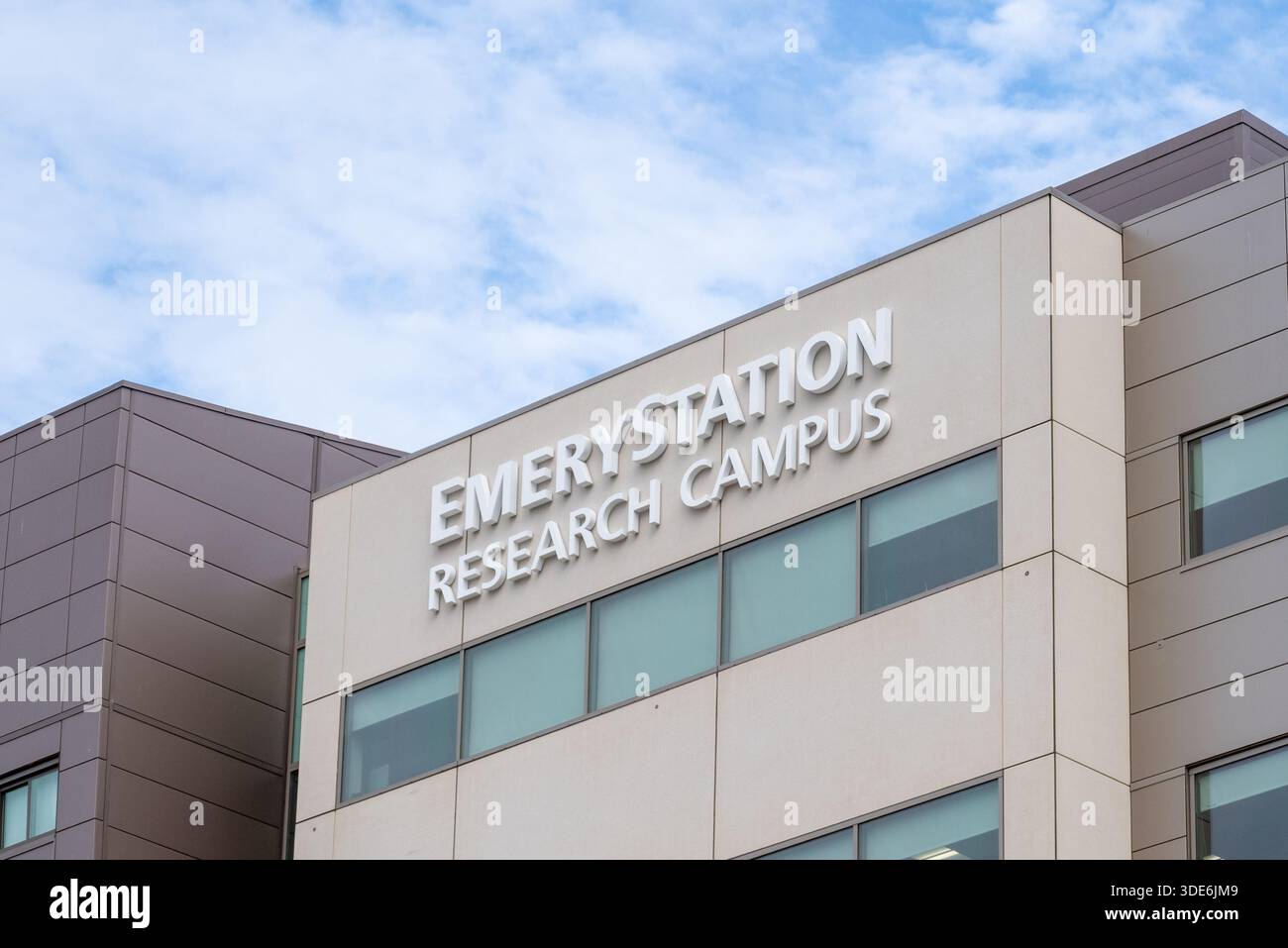 Facade with logo at Emery Station Research Campus, Emeryville ...