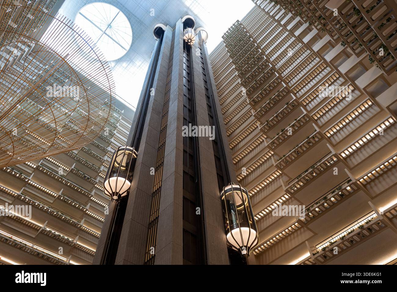 Interior of Hyatt Regency hotel, Atlanta, Georgia, United States ...