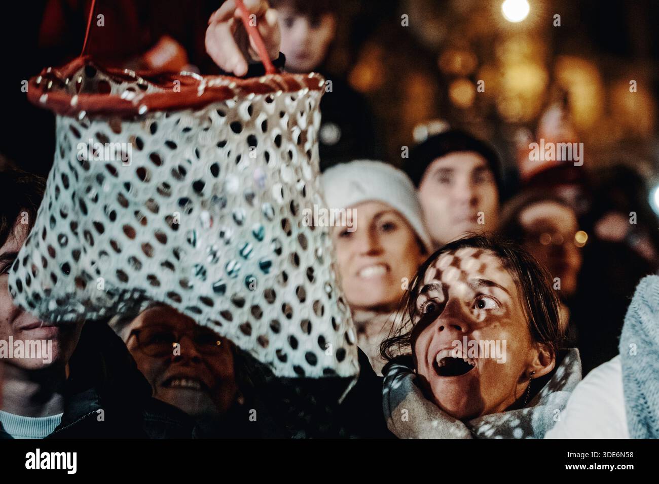 Barcelona, Spain. 5 January, 2026: Children deposit their wish lists ...