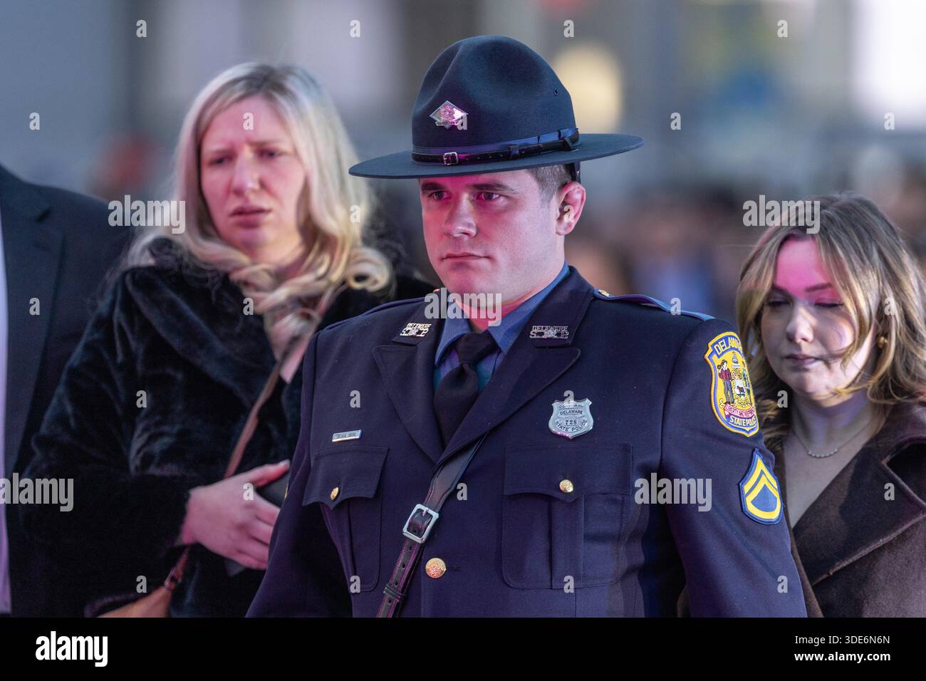 January 5, 2026, Newark, De, U.S.A.: Corporal JOSHUA SNOOK watches as ...