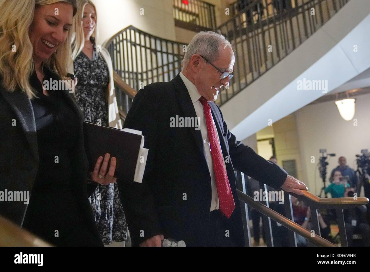 Sen. Jim Risch, R-Idaho, walks at the U.S. Capitol Monday, Jan. 5, 2026 ...