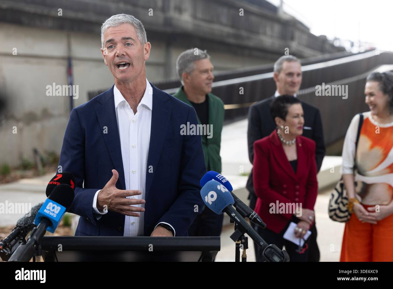 John Graham, Minister for Transport, formally opens Sydney Harbour ...