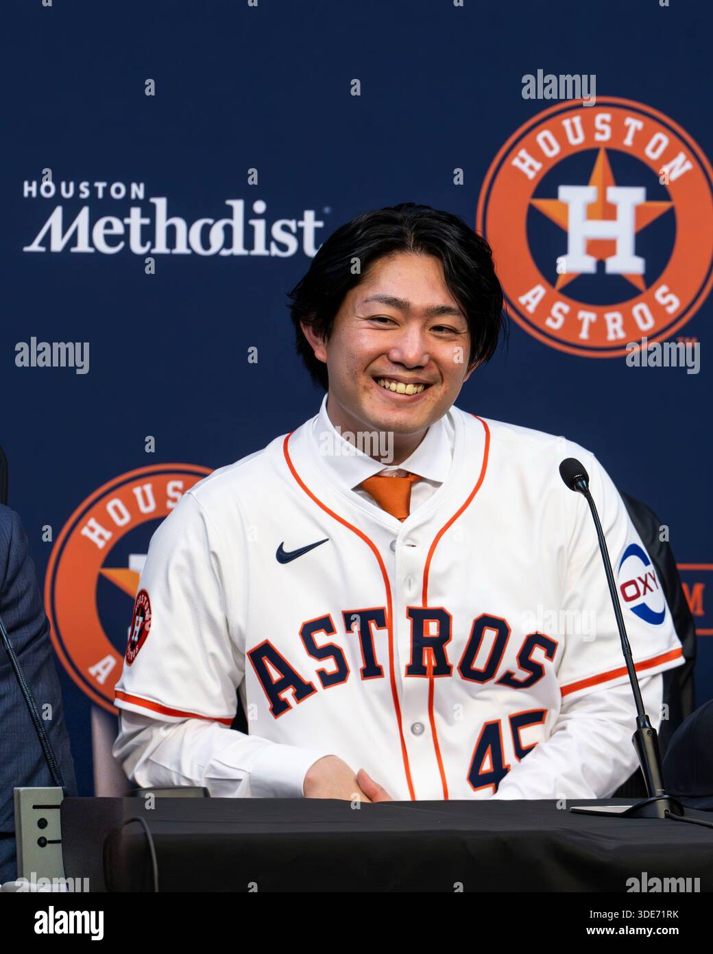The Houston Astros formally introduce Japanese pitcher Tatsuya Imai on ...