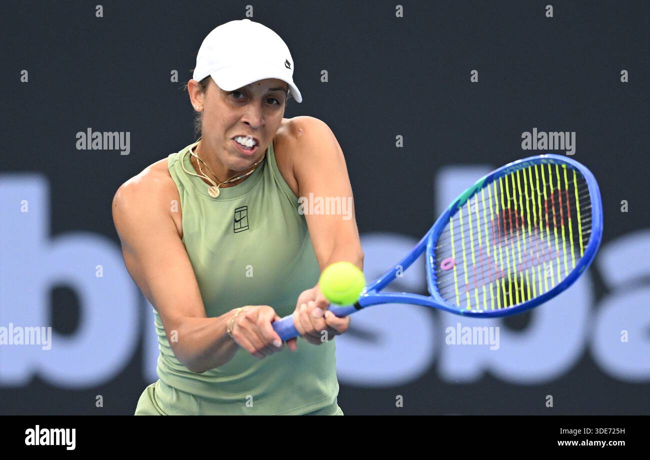 Madison Keys of the USA in action against McCartney Kessler of the USA ...