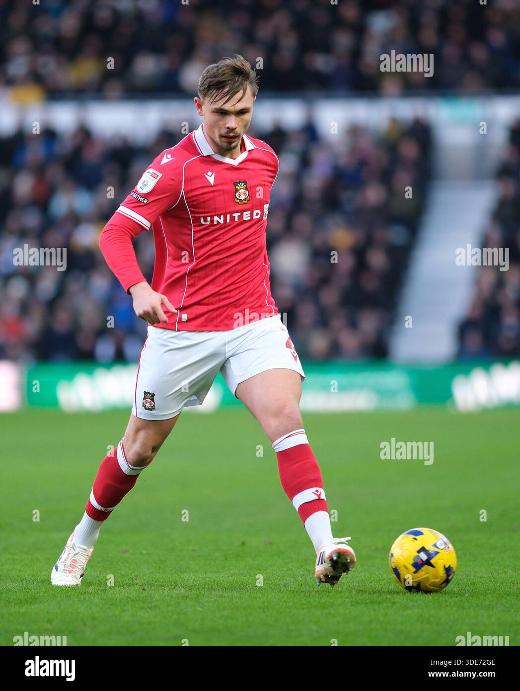 Callum Doyle of Wrexham AFC seen in action during the EFL Championship ...