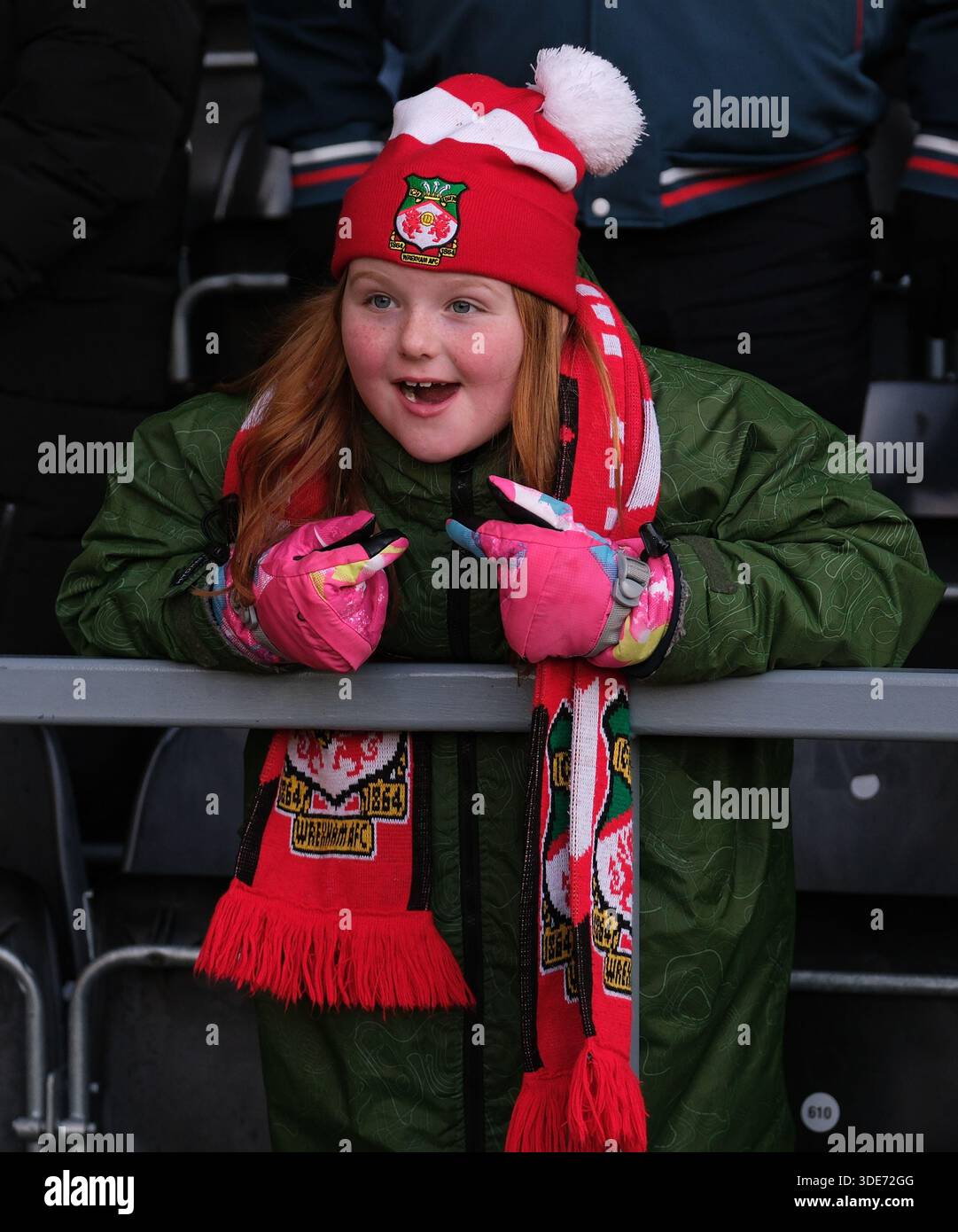 Wrexham AFC fan seen during the EFL Championship Football game between ...