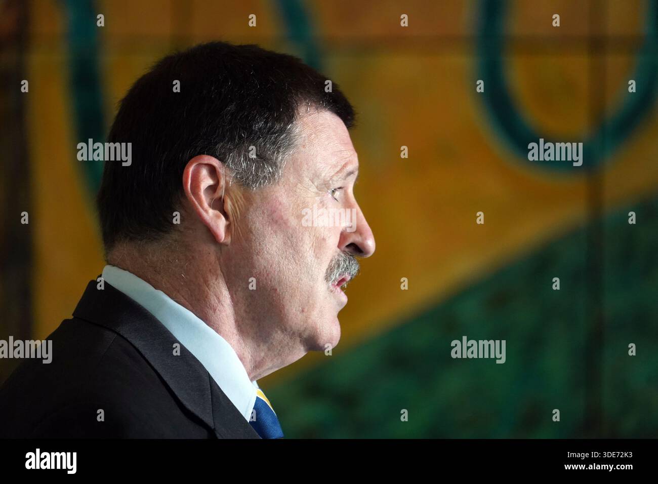 Dr Mike Kelly speaks to media during a press conference at Parliament ...