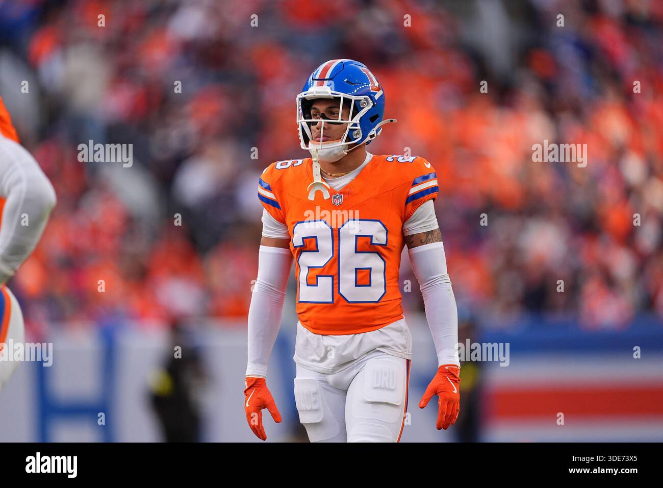 Denver Broncos safety Devon Key (26) in the second half of an NFL ...