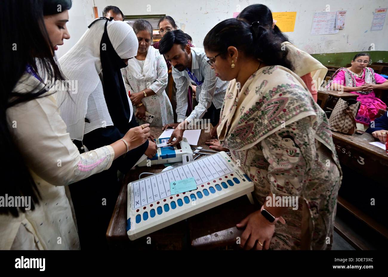 MUMBAI, INDIA - JANUARY 5: Polling officials attend a training session ...