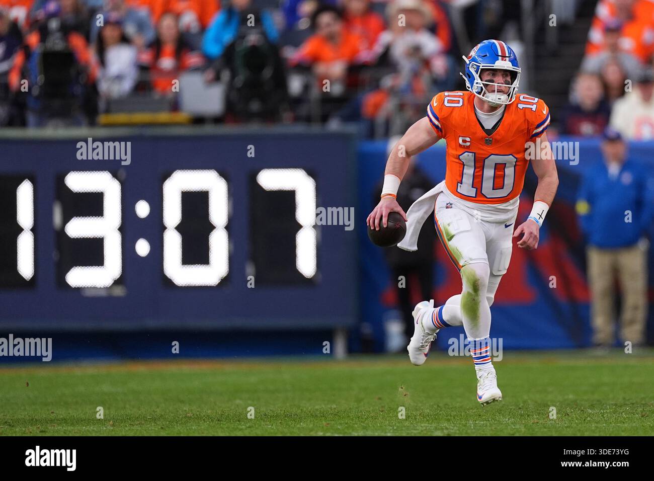 Denver Broncos quarterback Bo Nix (10) in the second half of an NFL ...